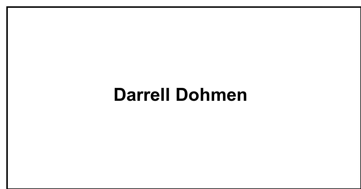 Obituary: Darrell Dohmen